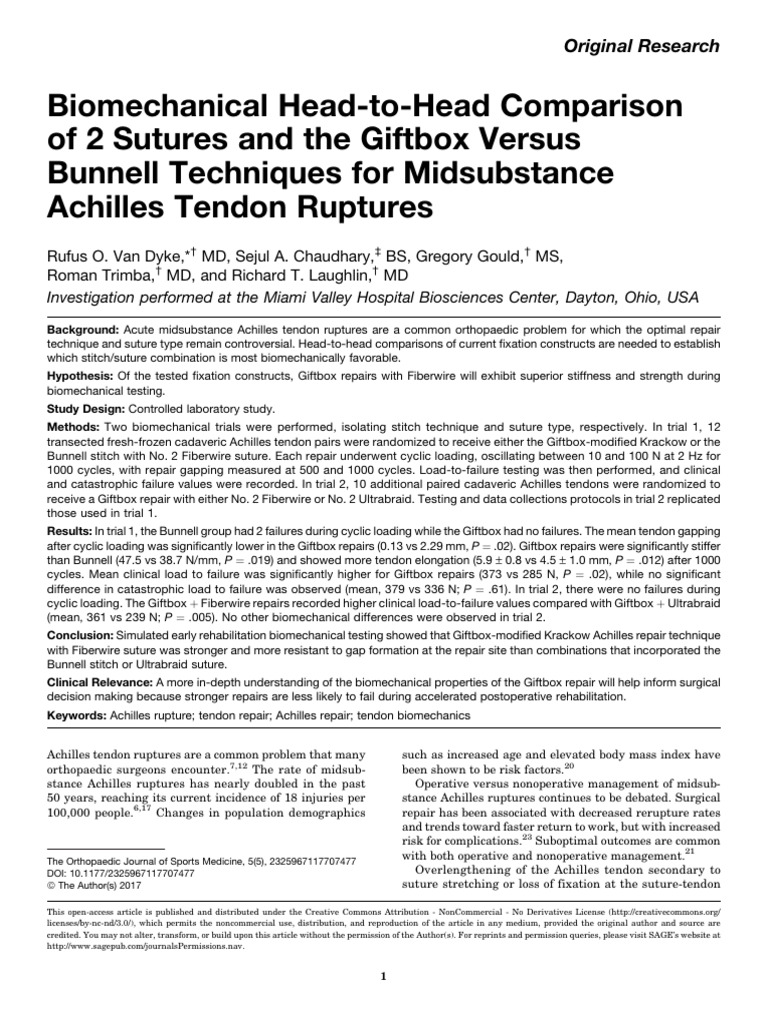 Biomechanical Head-to-Head Comparison of 2 Sutures and The Giftbox ...