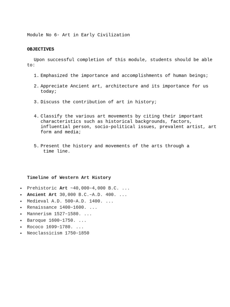 Module 6 | PDF | Renaissance | Renaissance Art