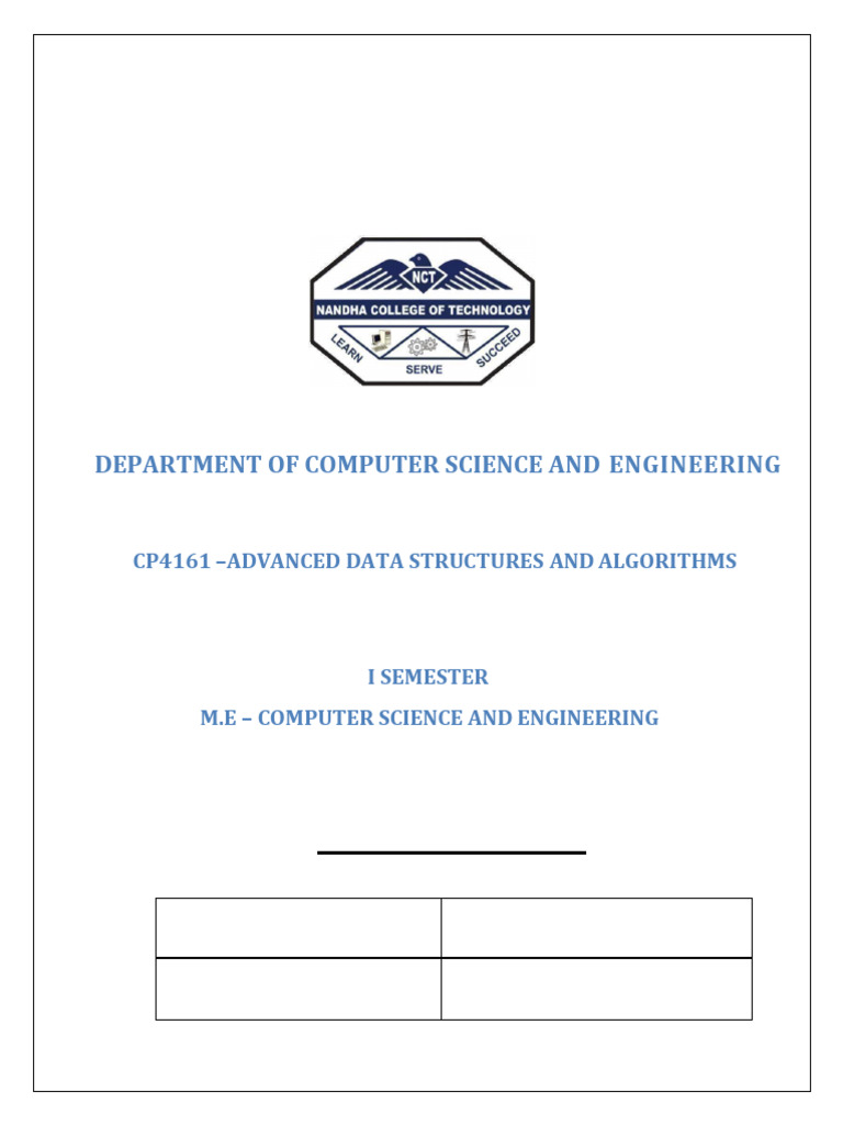 Advanced Data Structures Lab Record | PDF | Theoretical Computer ...