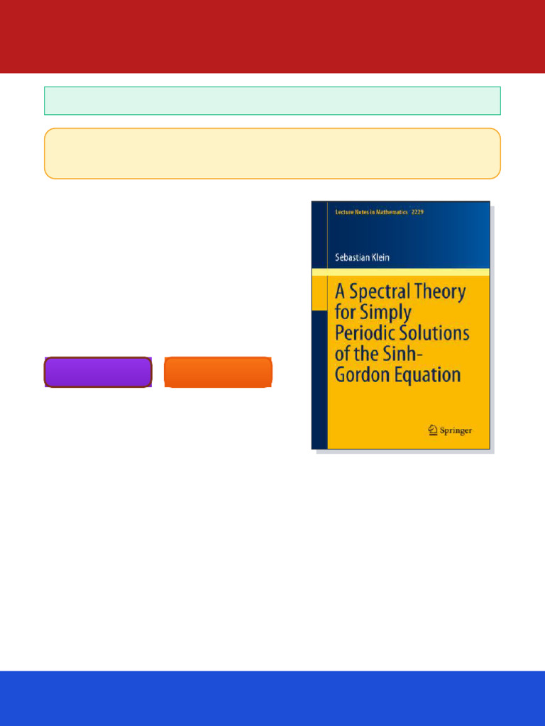 A Spectral Theory For Simply Periodic Solutions of The Sinh Gordon ...