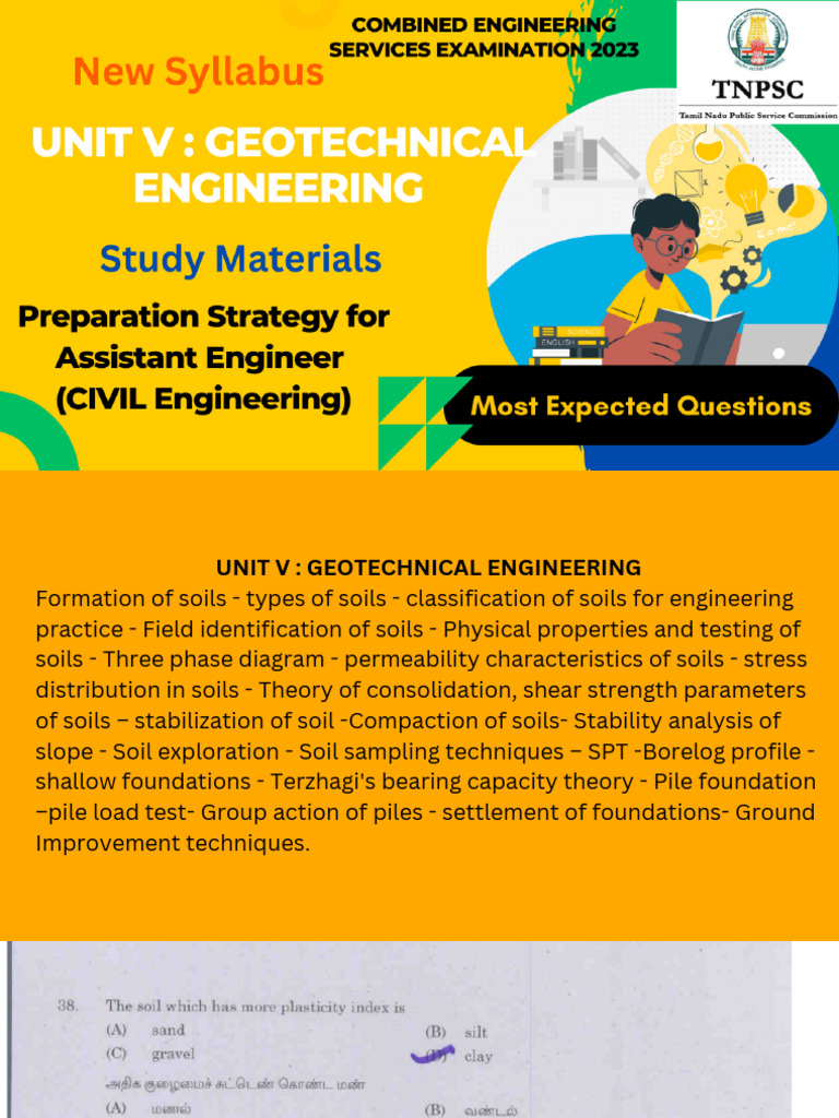 UNIT v GEOTECHNICAL ENGINEERING Formation of Soils - Types of Soils ...