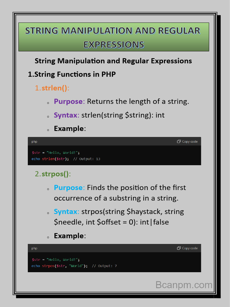 String Manipulation and Regular Expressions | PDF | String (Computer Science) | Regular Expression