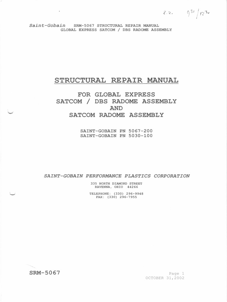 Structural Repair Manual for SATCOM Radome | PDF | Composite Material ...