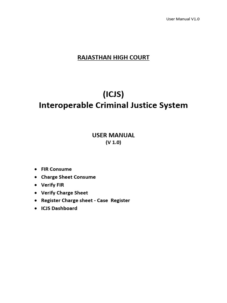 ICJS Manual | PDF | Crimes | Crime & Violence