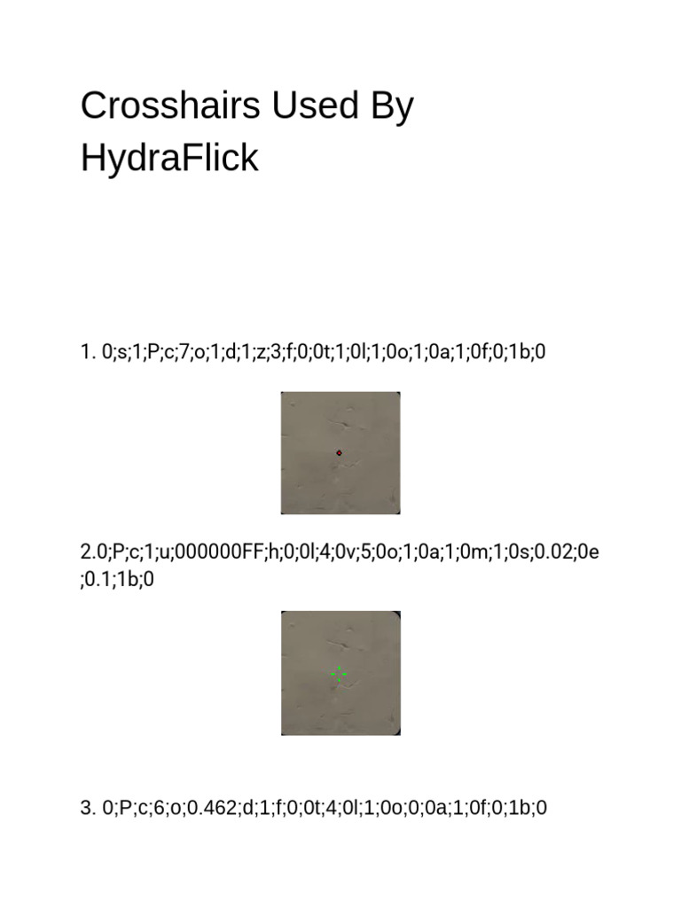 Crosshairs Used by HydraFlick | PDF