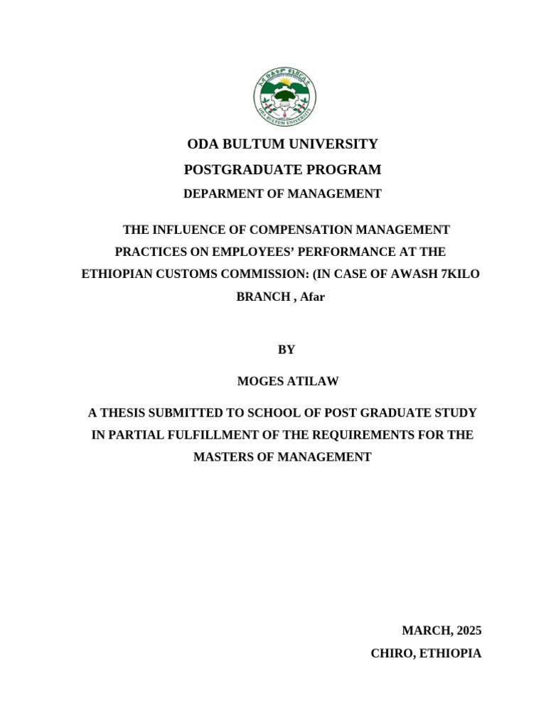 Moges Final Research 2025 @@@F | PDF | Cost Of Living | Compensation ...