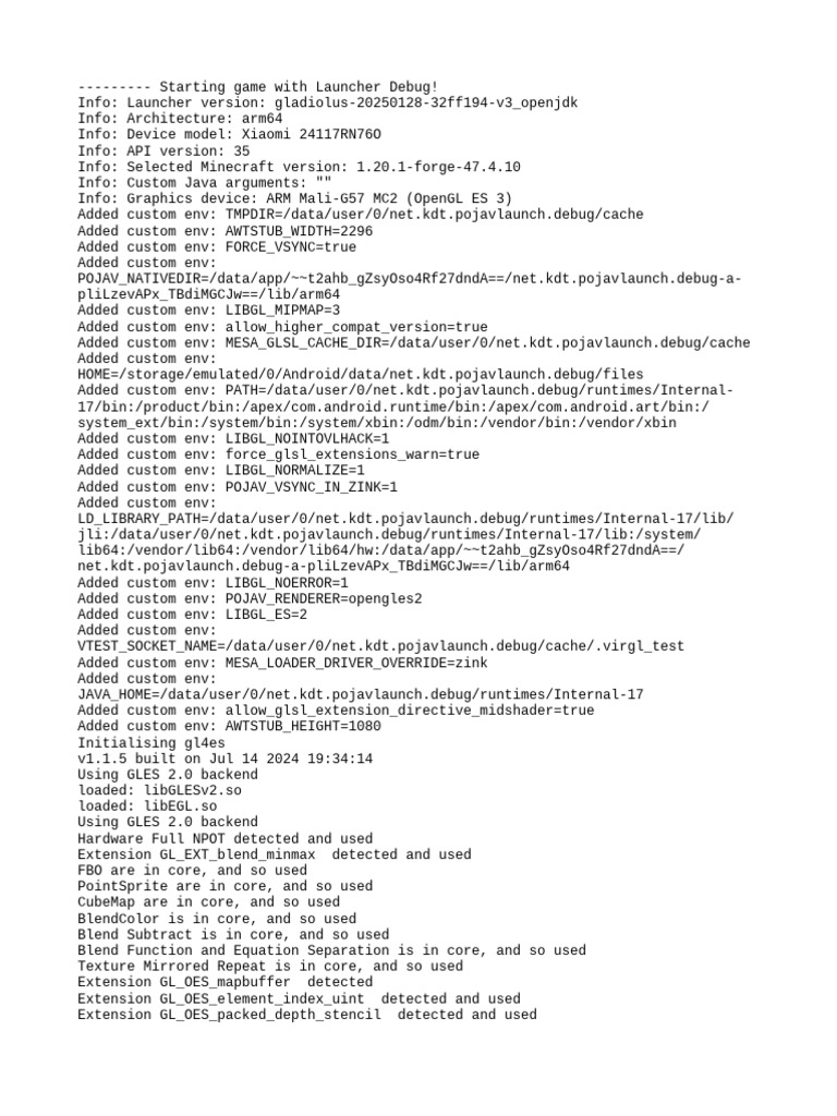 Minecraft Launcher Debug Info | PDF | Software Development | Computer ...