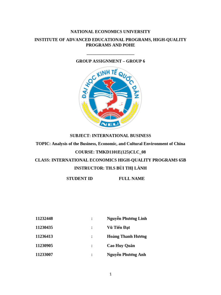 Intenational Bussiness Group 6 | PDF | Economic Growth | Inflation