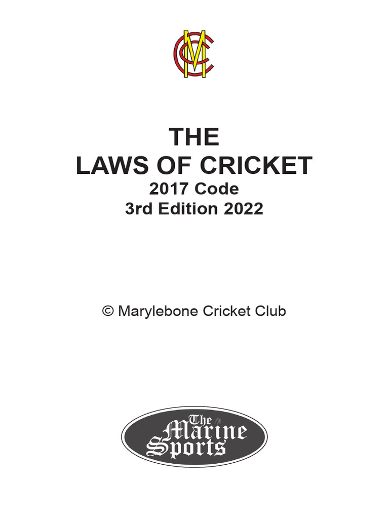 2022 MCC Laws of Cricket Explained | PDF | Cricket | Athletic Sports