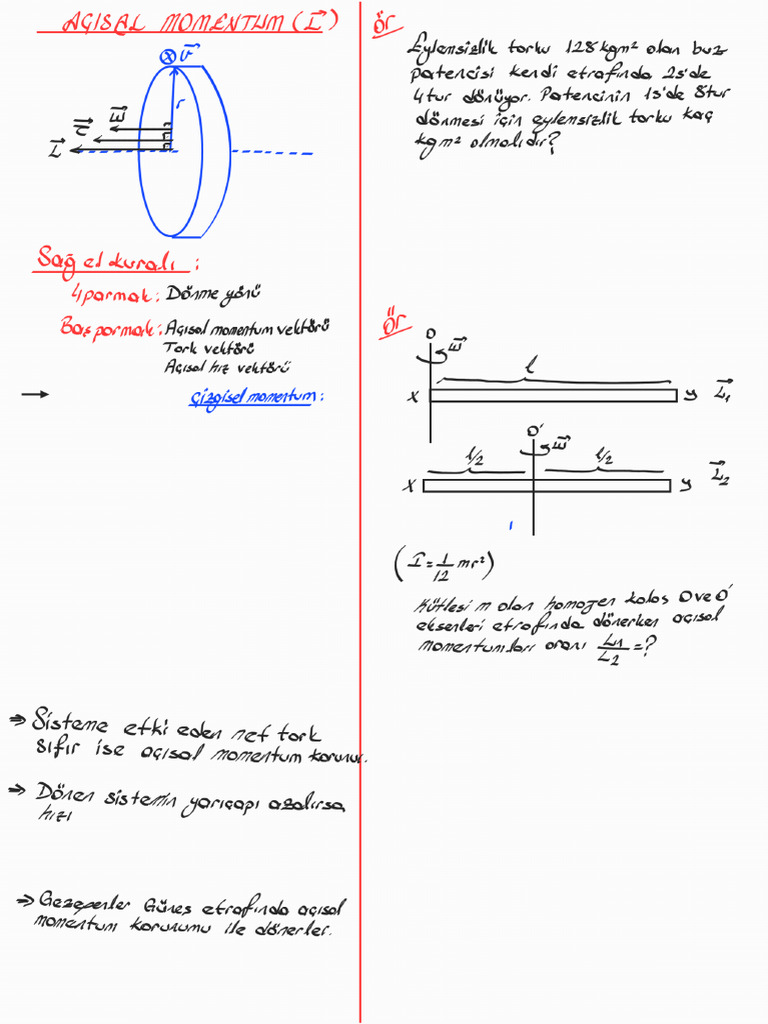 Açisal Momentum Ve Kepler Kanunlari - 250406 - 114628 | PDF