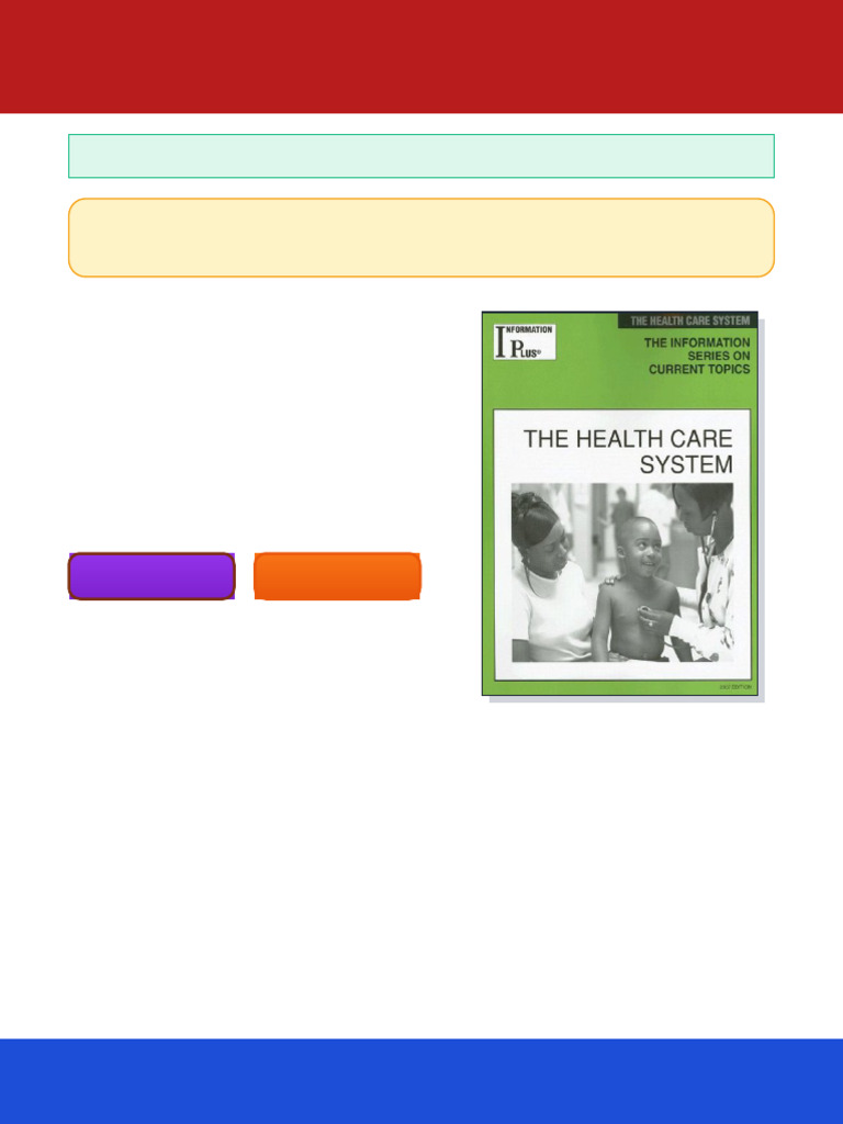 The Health Care System Information Plus Reference Series 1st Edition ...