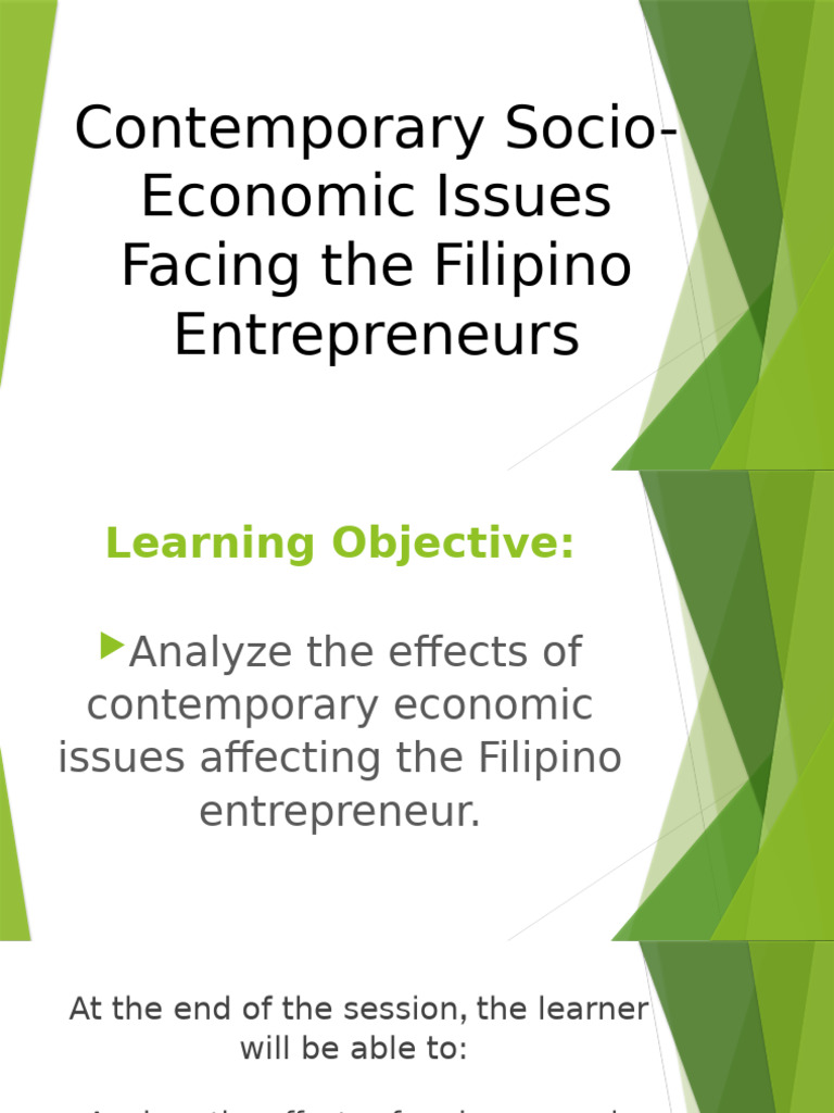Cio Economic Issues Facing The Filipino Entrepreneurs 1 | PDF ...