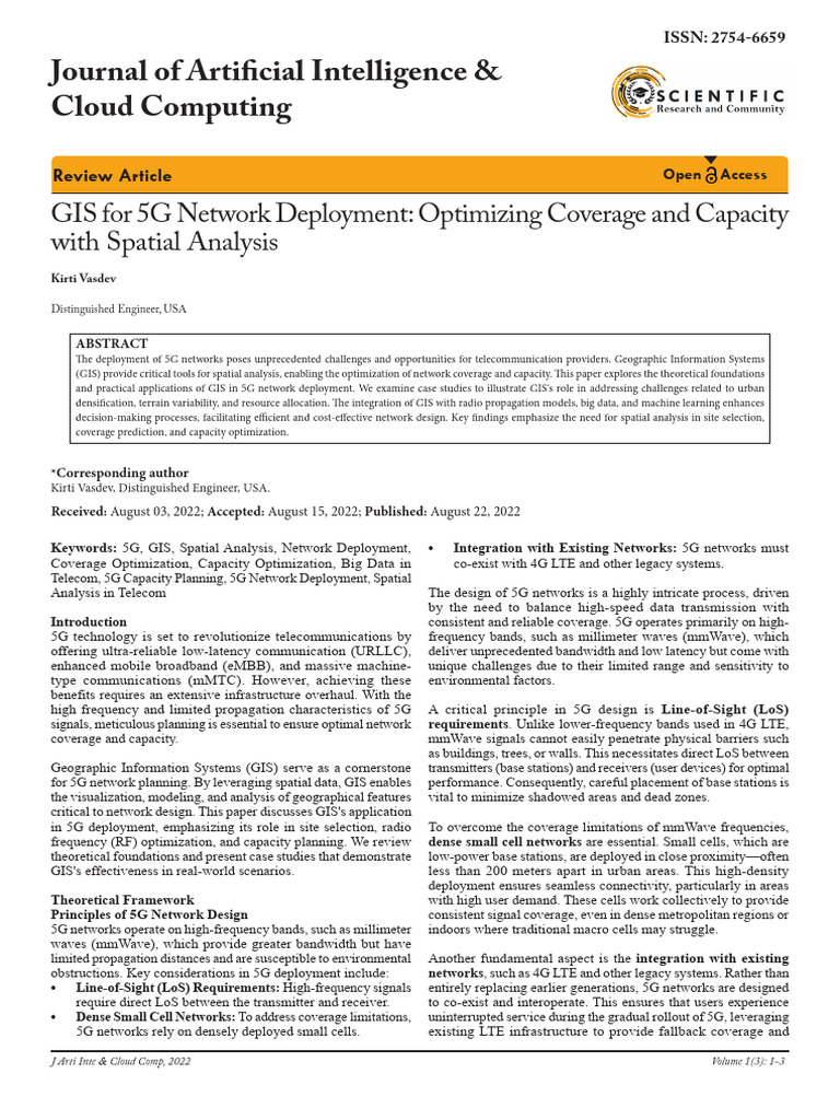 Gis For 5g Network Deployment Optimizing Coverage and Capacity With Spatial Analysis | PDF ...
