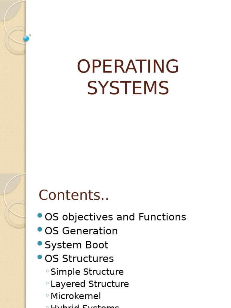 Overview of Operating Systems Functions | PDF | Kernel (Operating ...
