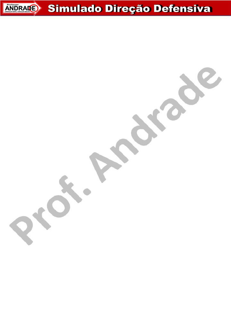 05 - SIMULADO 2023 | PDF | Freio | Tráfego