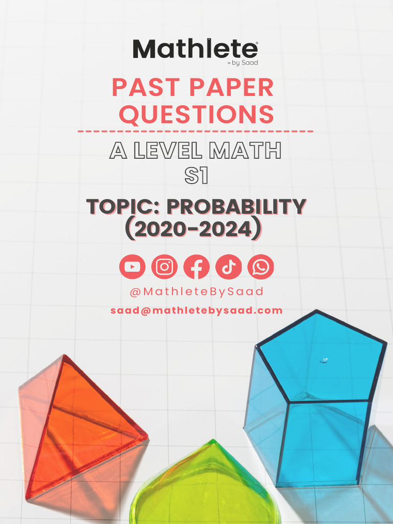 Probability Past Papers | PDF | Scarf