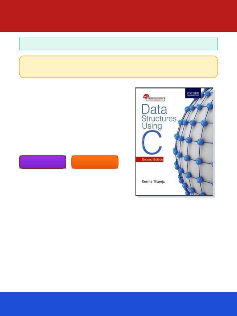 Data Structures Using C 2nd Edition Reema Thareja Oxford Publication 2014 Reema Thareja Ebook HD ...