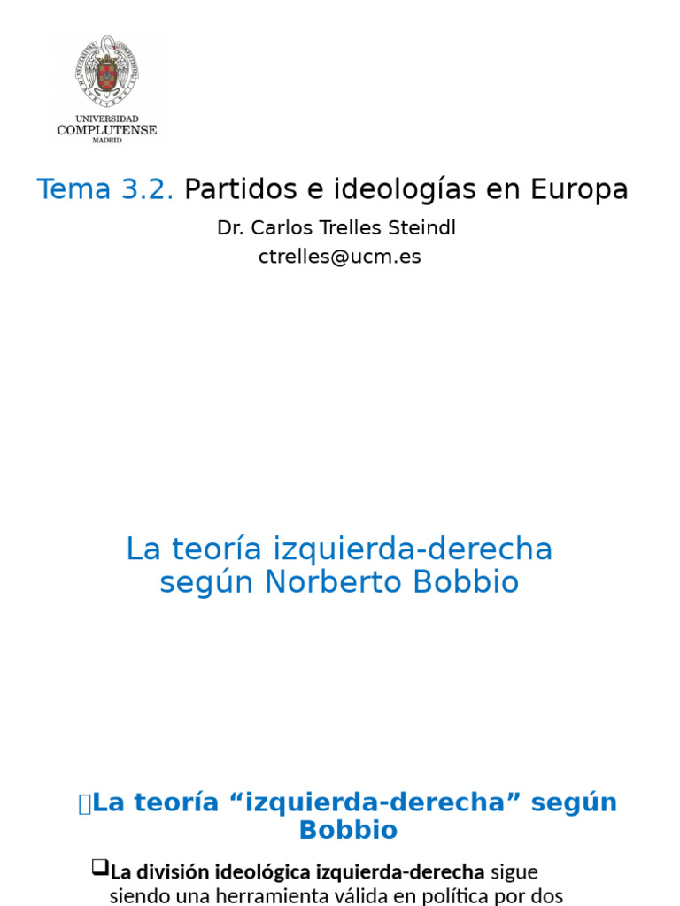 TEMA 3.2. Partidos Políticos e Ideologías en Europa | PDF | Política de la derecha | Política ...