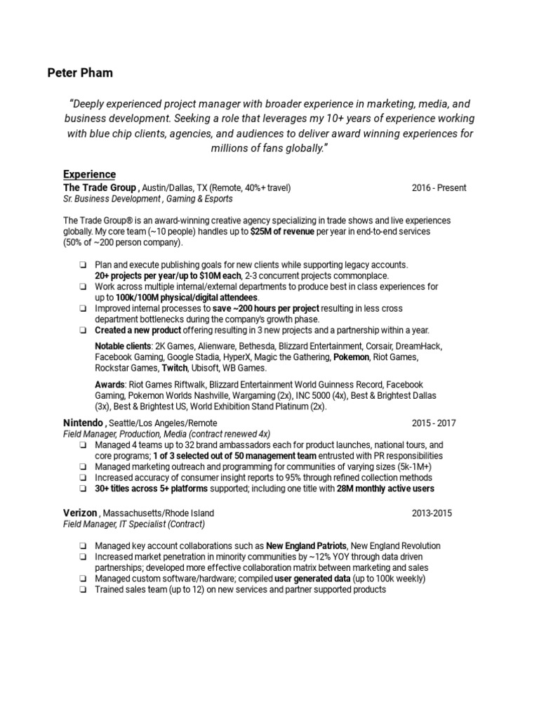 Peter Pham Revision Without Details | PDF