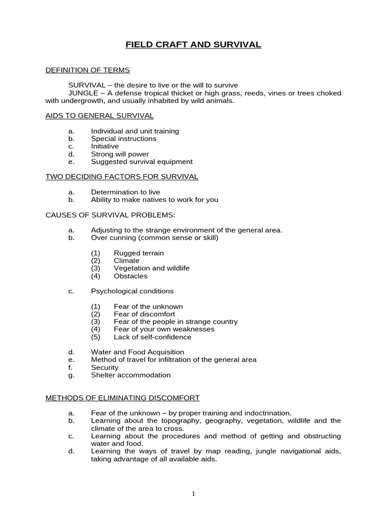 Survival Skills and Field Fortification Guide | PDF | Artillery Battery ...