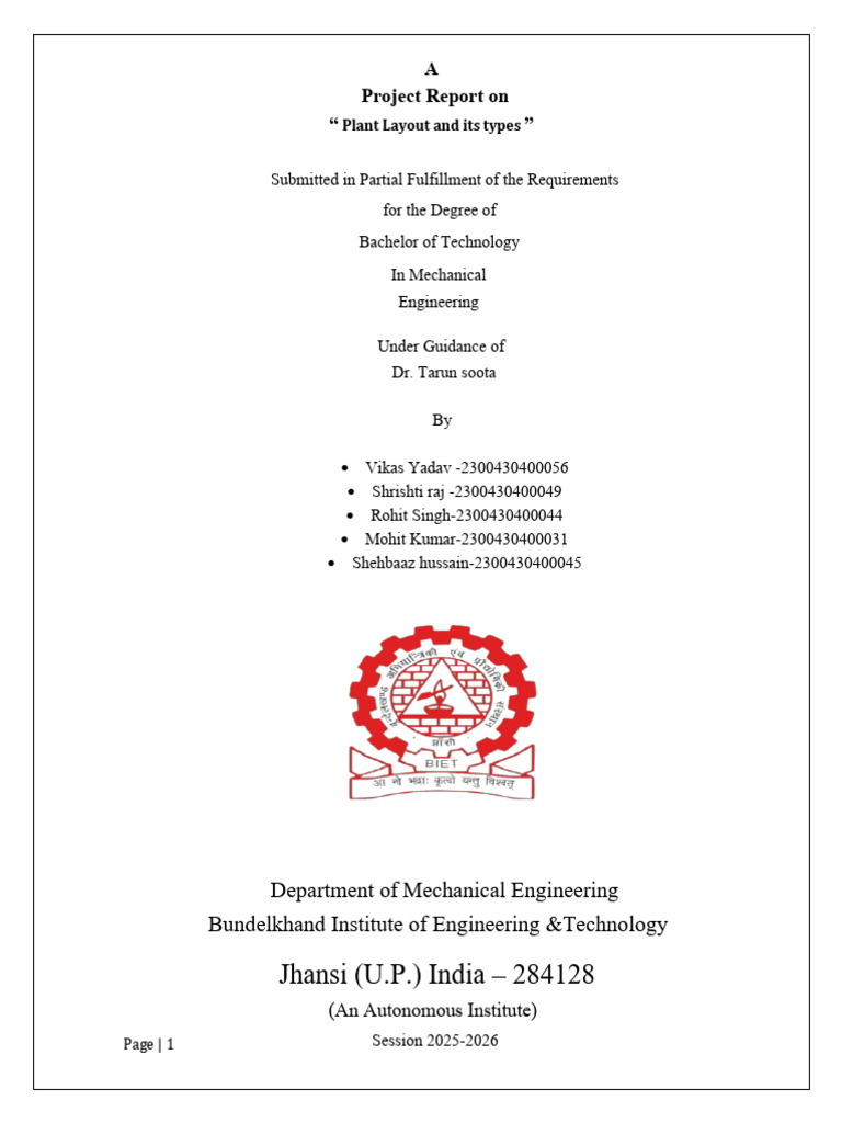 Plant Layout and Its Types Project Shehbaaz | PDF | Machines | Mass ...