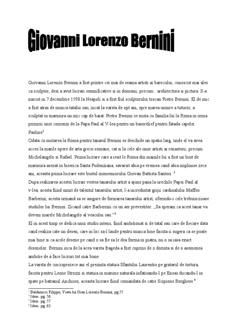 Giovanni Lorenzo Bernini | PDF