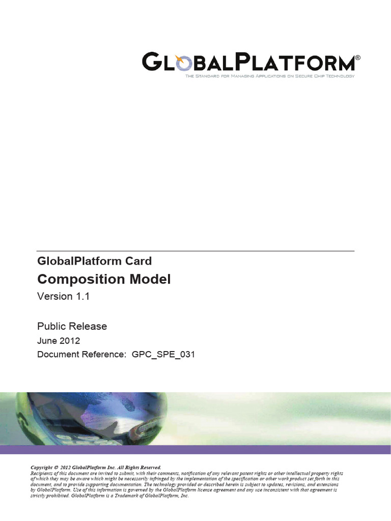 GPC Composition Model v1.1 | PDF | Emv | Smart Card