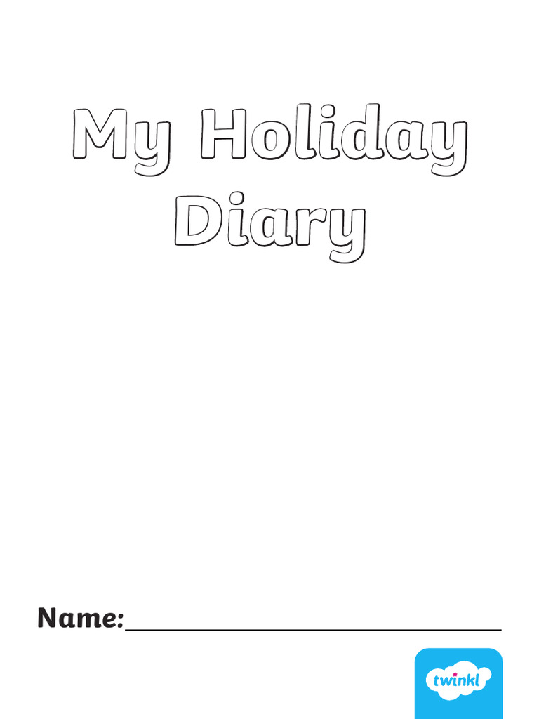 T L 895 My Holiday 6 Week Diary Writing Frame Ver 1 | PDF