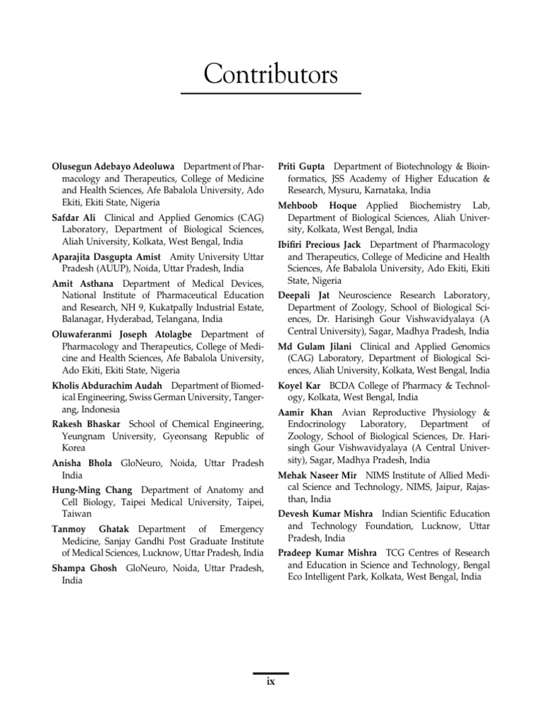 Contributors 2025 A New Era in Alzheimer S Research | PDF | Biology ...