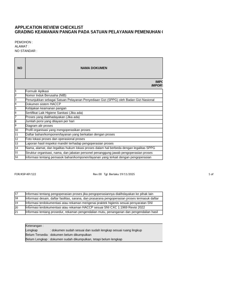 2 For KSP KP 122 Checklist Application Form | PDF