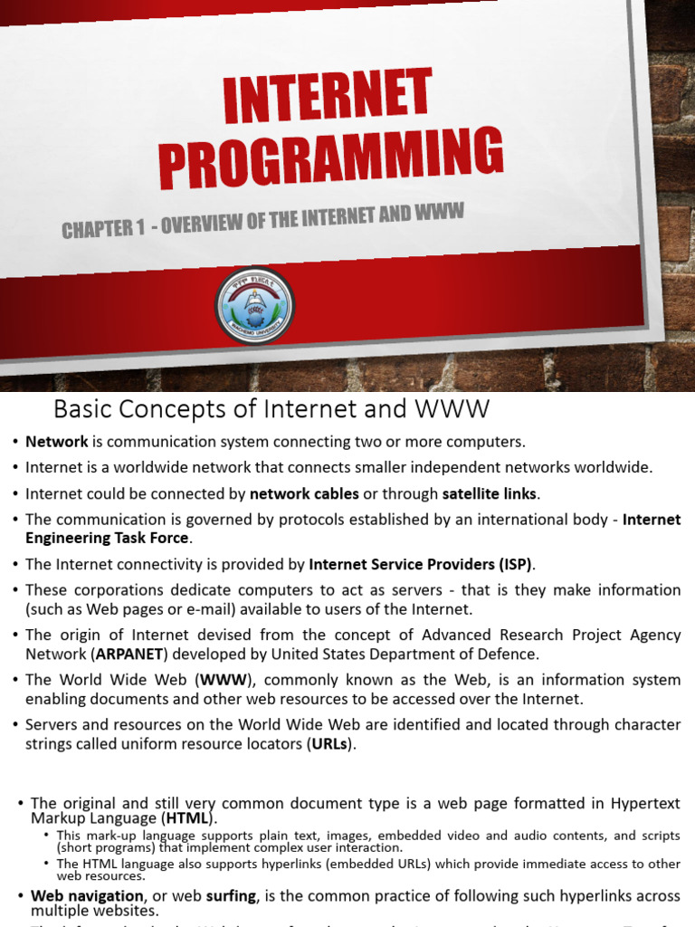 Chapter 1-Introduction To Web Design - Overview | PDF | Uniform ...