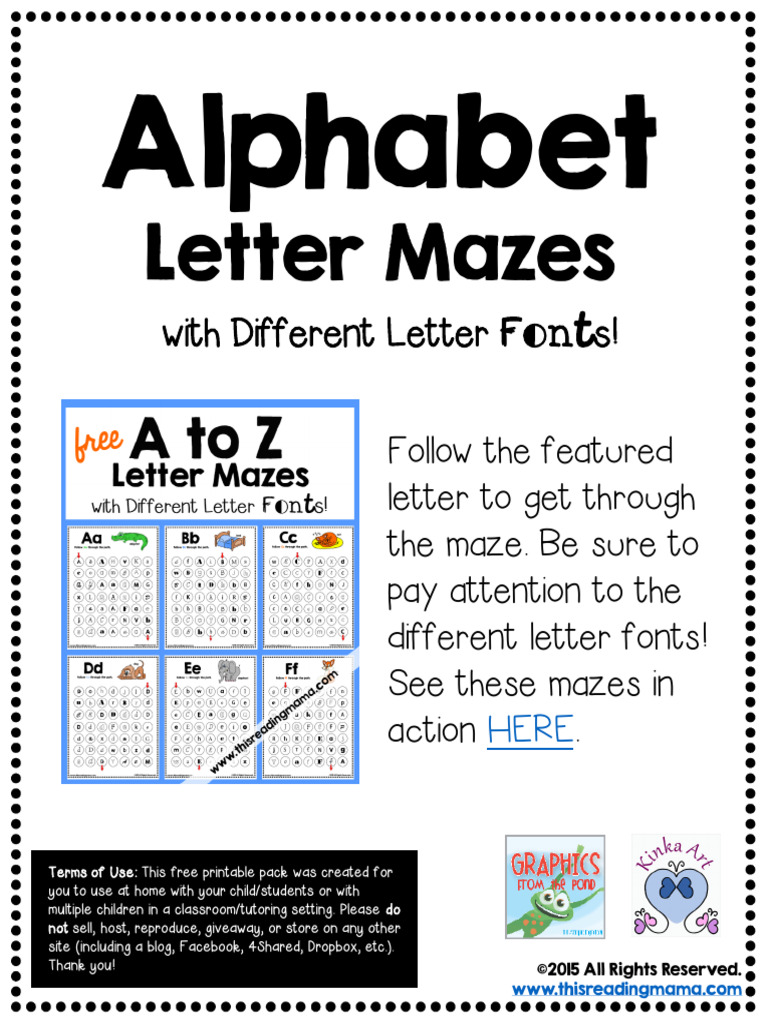 Alphabet Letter Mazes | PDF | Languages Of Asia