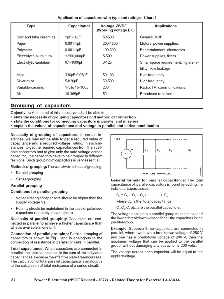 Grouping of Capacitors | PDF | Capacitor | Series And Parallel Circuits