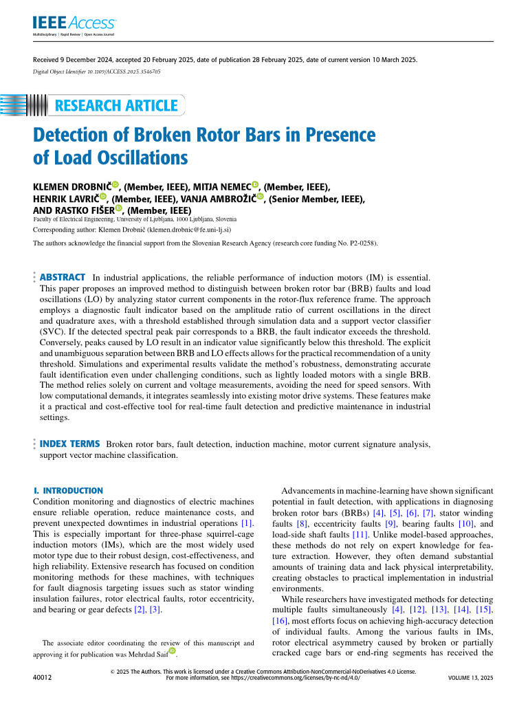 Detecting Broken Rotor Bars in Motors | PDF | Spectral Density