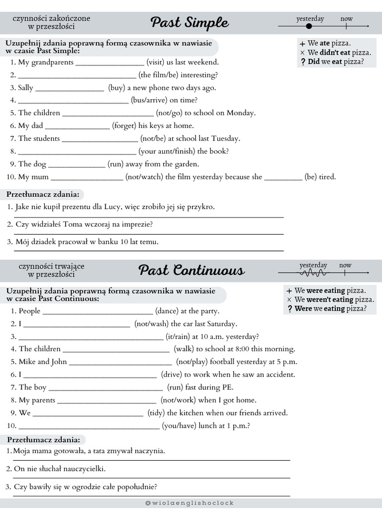 Past Simple and Past Continuous | PDF