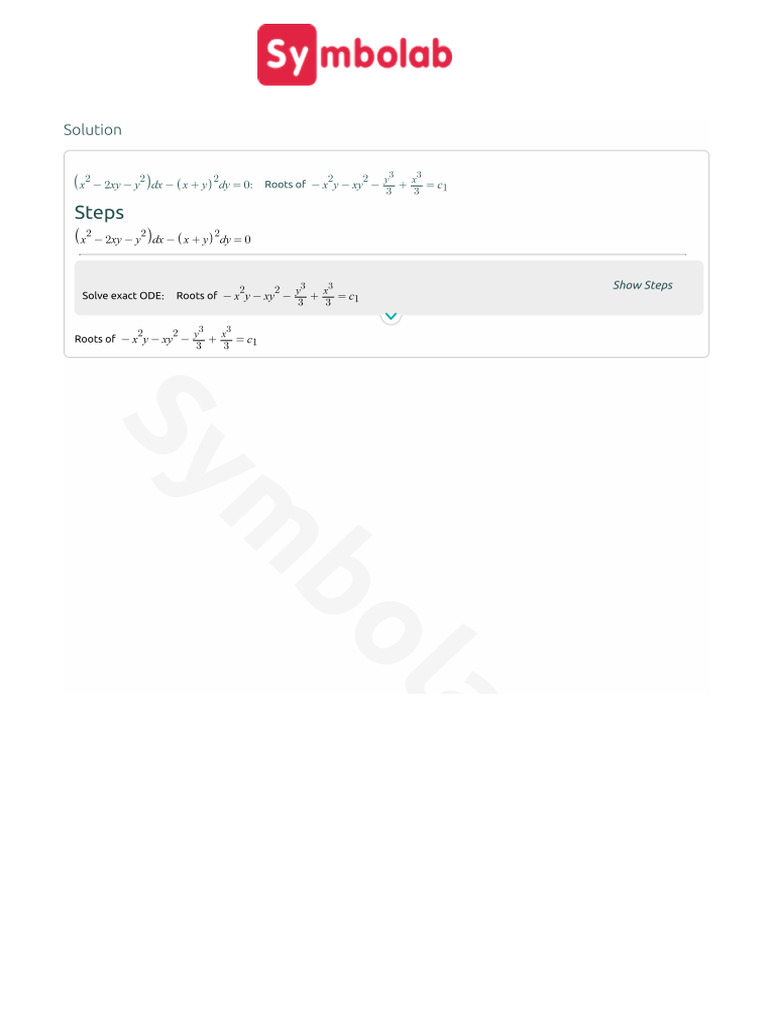 Symbolab - Solutions | PDF