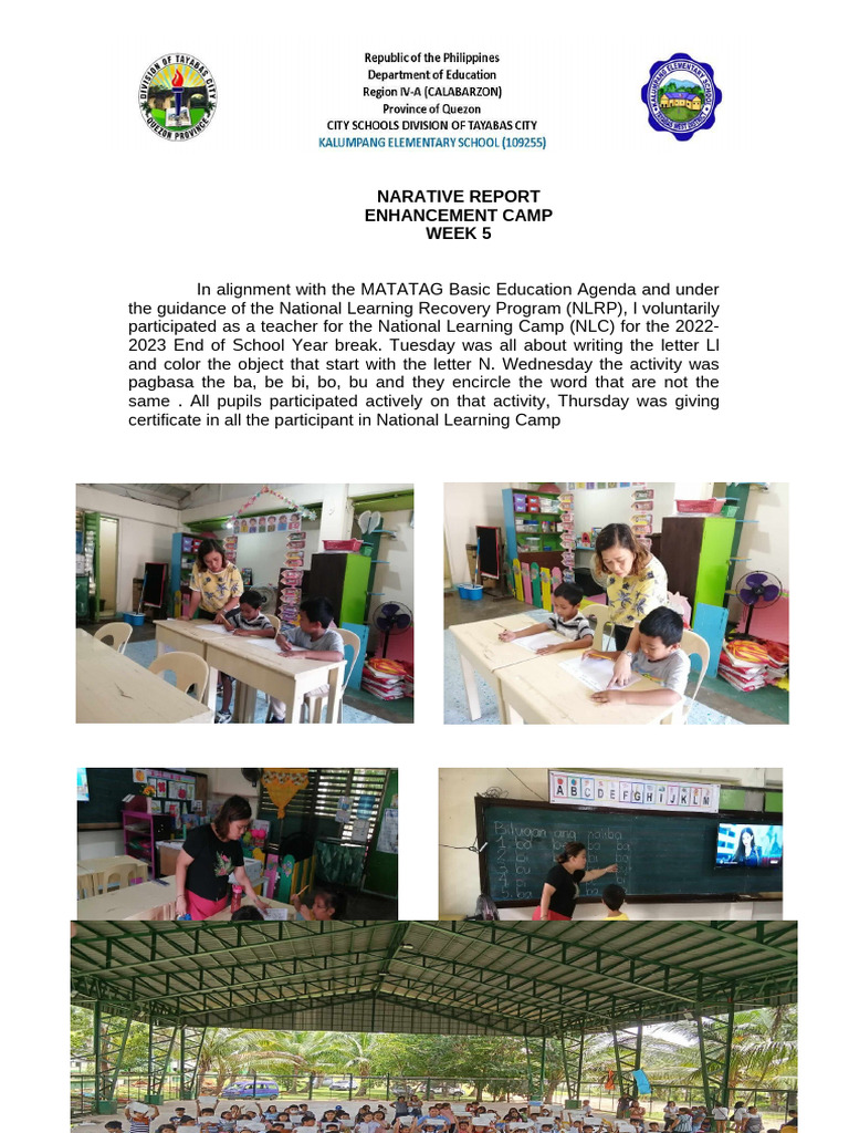 Narative Report Nlcweek5 AHS | PDF
