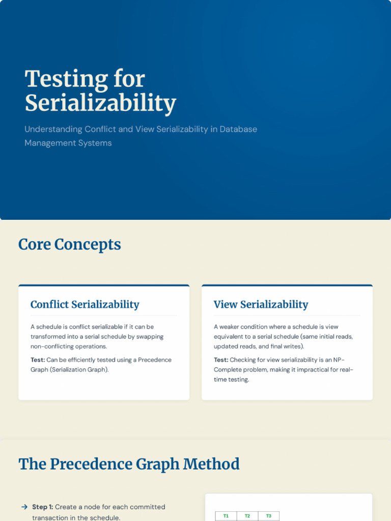 Testing For Serializability | PDF
