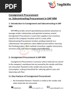 SAP MM Consignment Process Guide | PDF | Business | Retailing