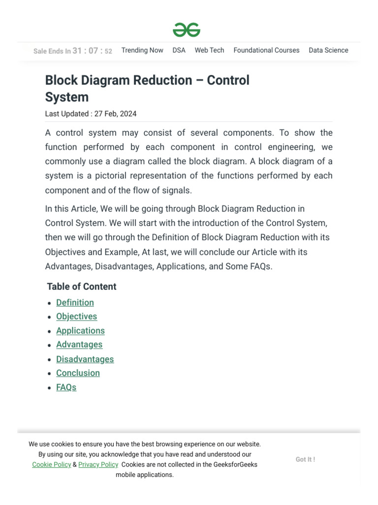 Block Diagram Reduction in Control Systems | PDF | System | Computing