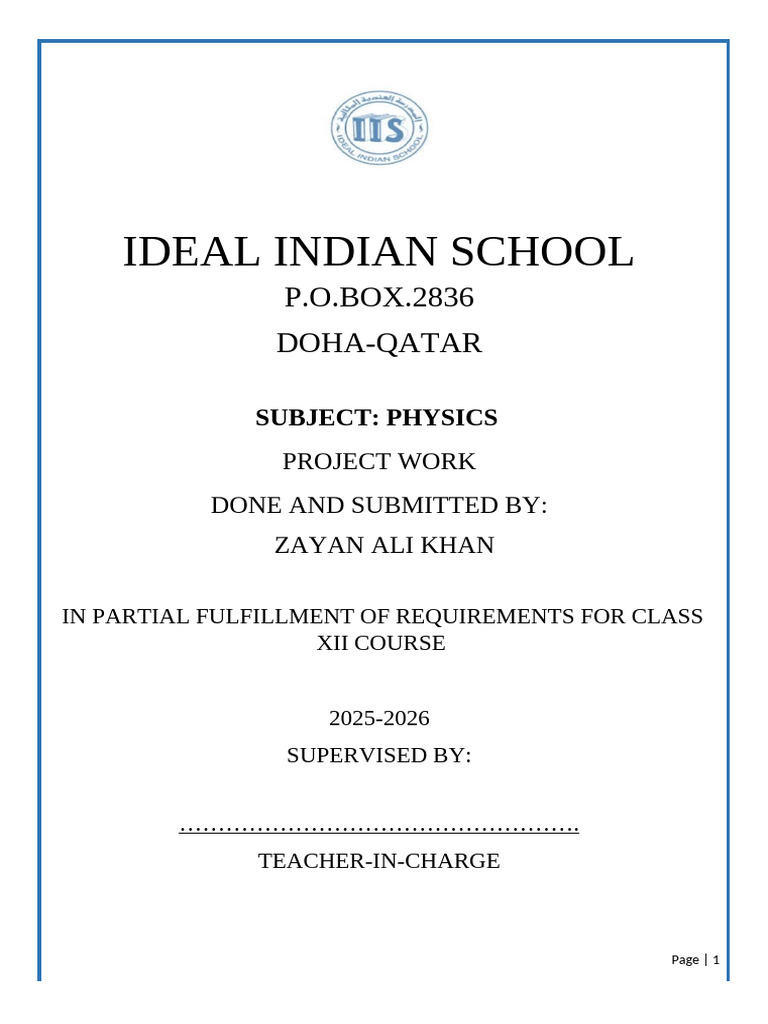 Physics Project | PDF | Electromagnetism | Electricity