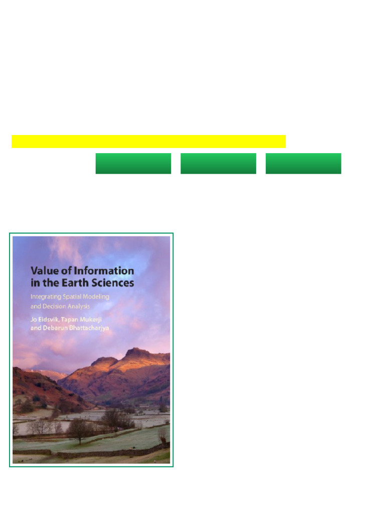 (Ebook) Value of Information in the Earth Sciences: Integrating Spatial ...