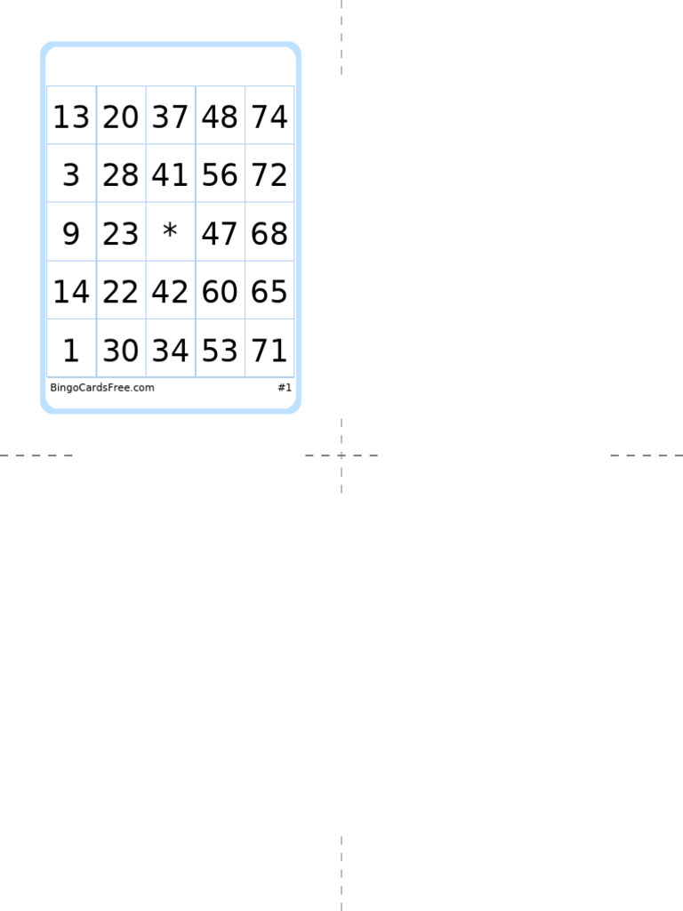 Free Bingo Card Generator | PDF