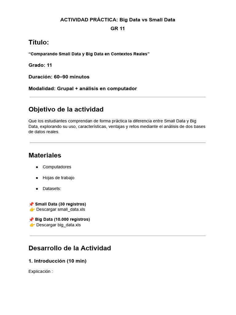 Big Data Vs Small Data GR 11 | PDF