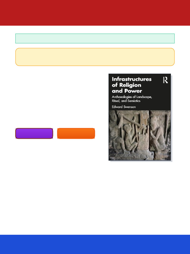 Infrastructures of Religion and Power: Archaeologies of Landscape ...