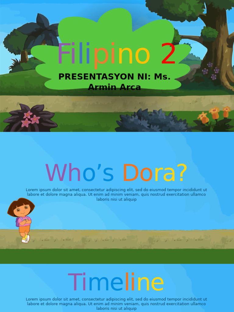 Dora The Explorer Template | PDF