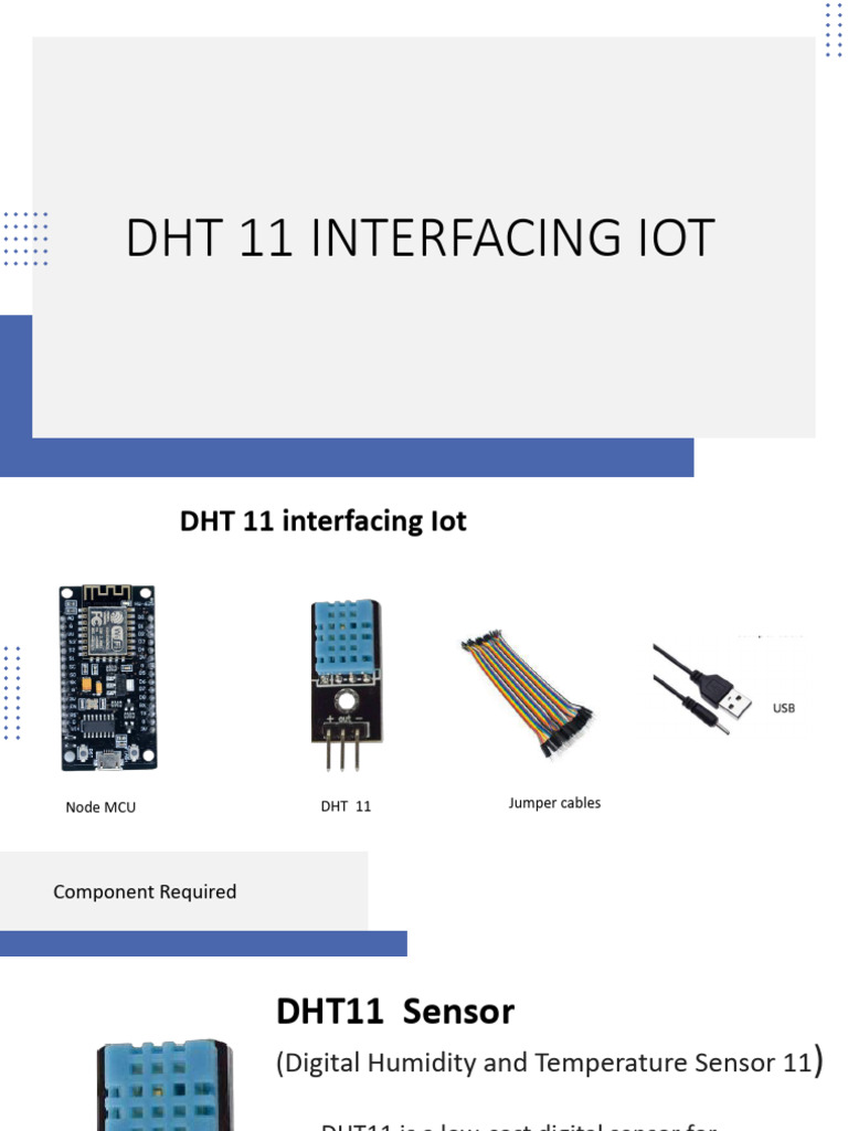 DHT11 IoT Sensor Interfacing Guide | PDF