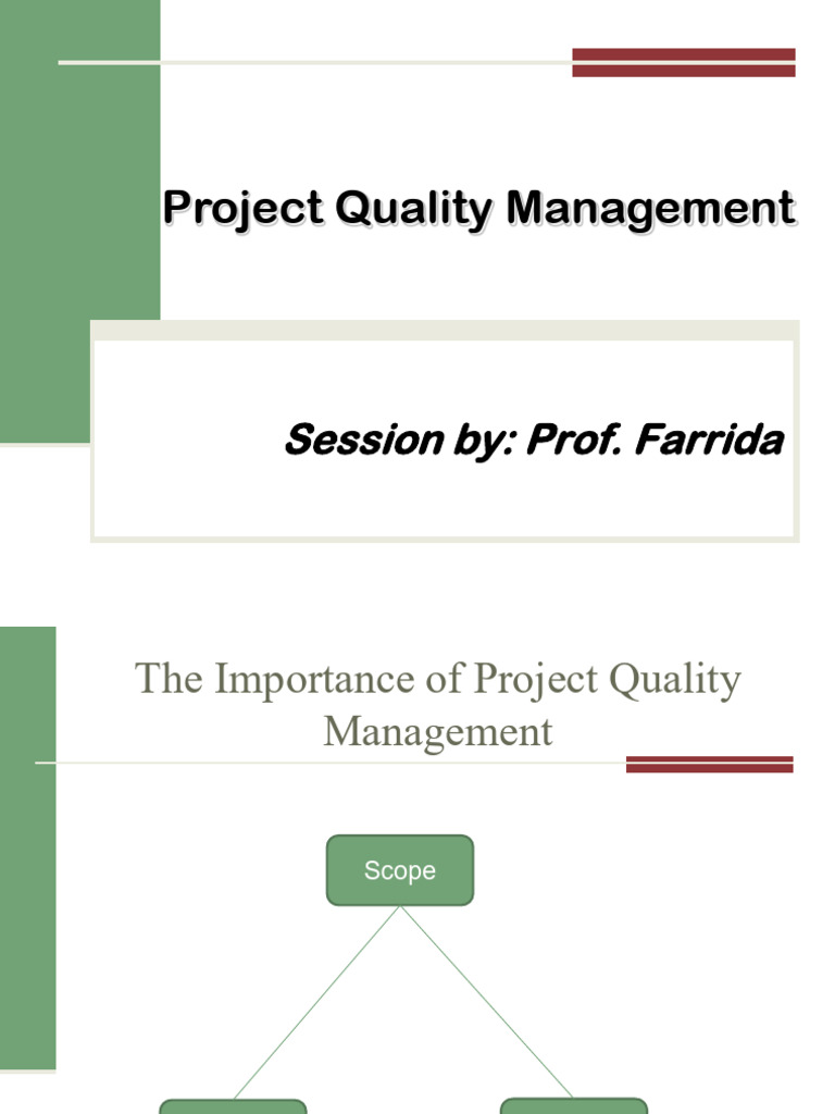 Quality Management in Projects | PDF | Quality Management | Quality ...
