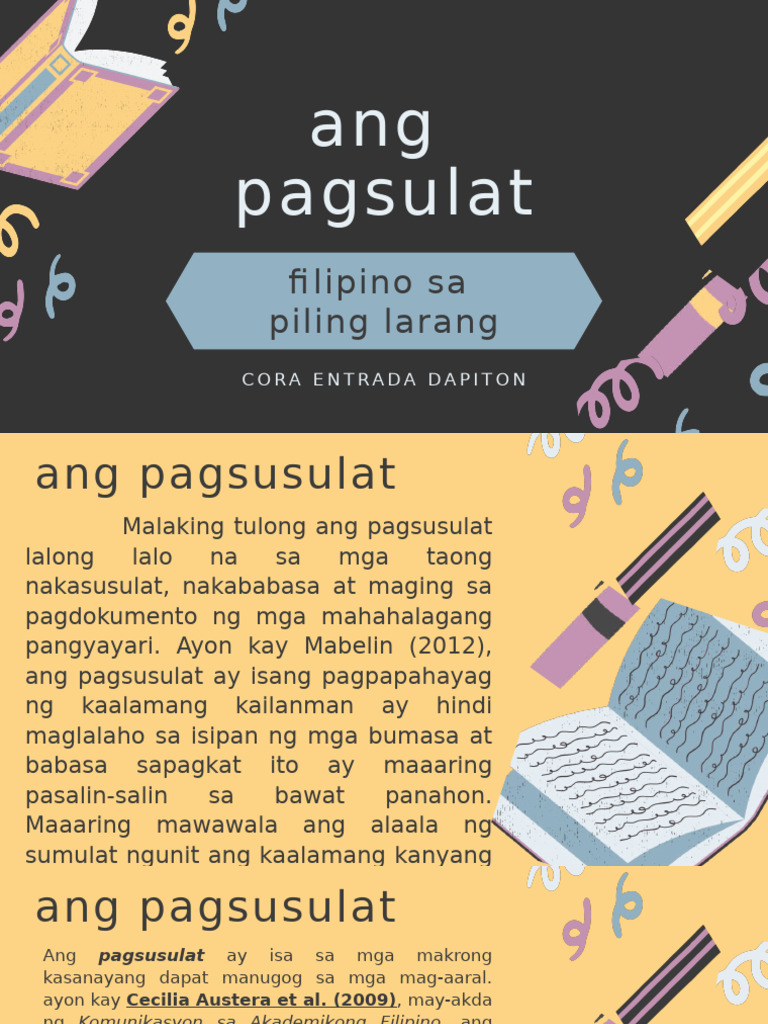 Ang Pagsulat (Filipino Sa Piling Larang) | PDF