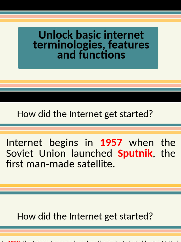 Basic Internet Terminologies | PDF | Internet | Darpa